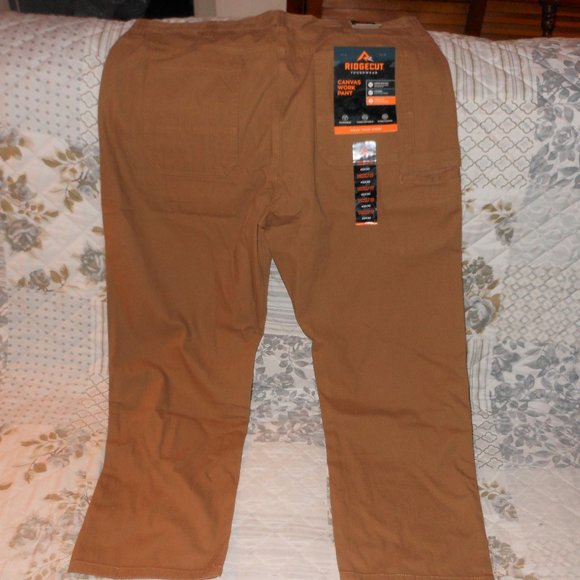 Ridgecut Toughwear | Pants | Nwt Ridgecut Toughwear Mens Straight Fit Flex Canvas Work Pants ...